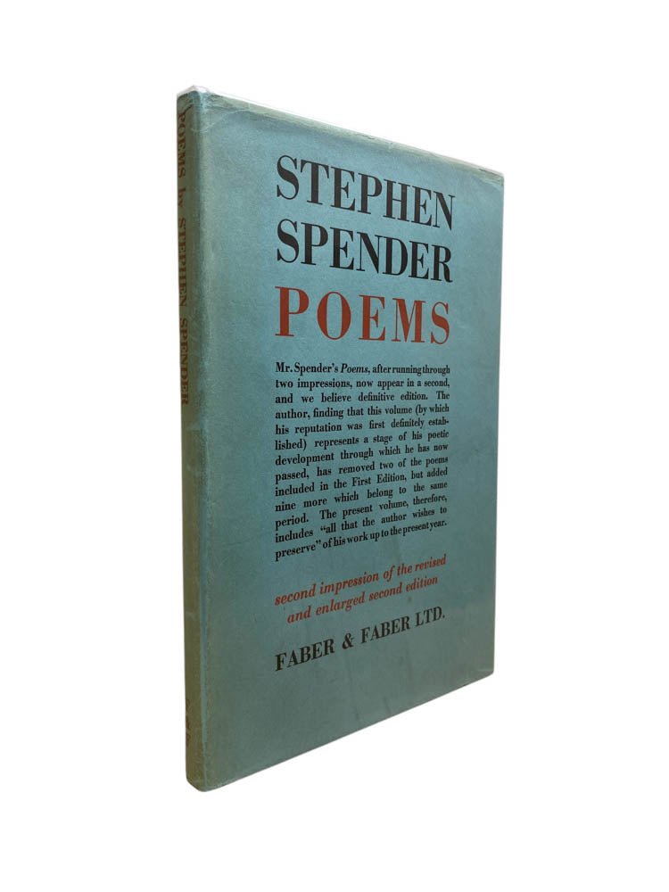 Stephen Spender Second Edition - Poems - Cheltenham Rare Books