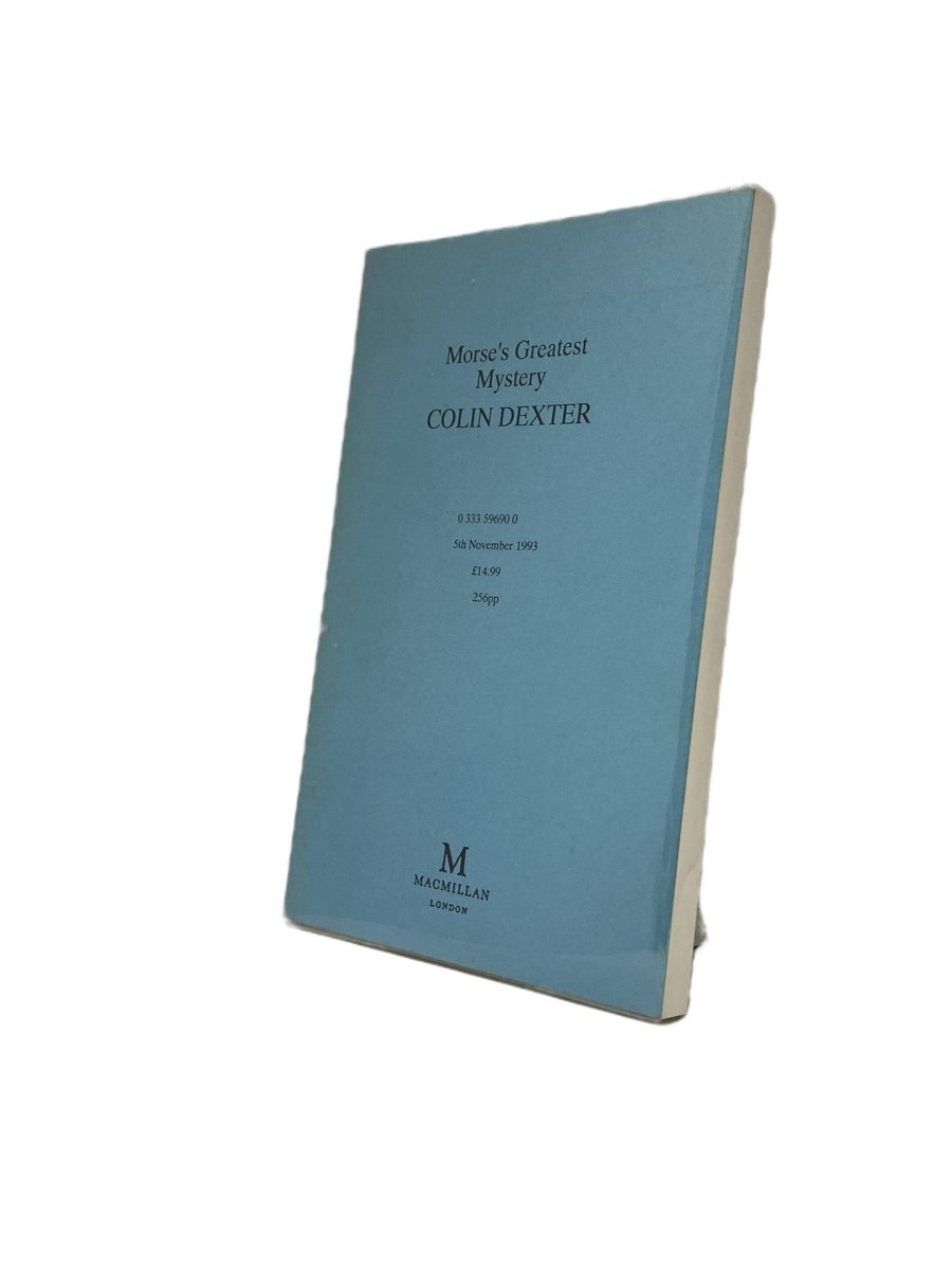 Colin Dexter First Edition - SIGNED Morse's Greatest Mystery ...