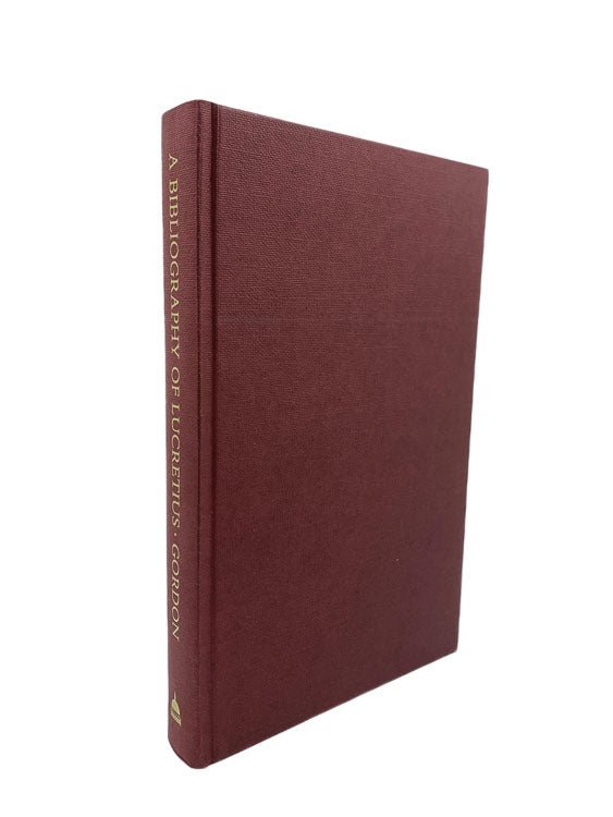 Cosmo Alexander Gordon | A Bibliography of Lucretius | Cheltenham Rare ...