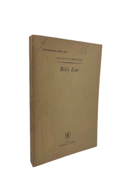 Keith Waterhouse First Edition - Billy Liar - Uncorrected Proof Copy ...